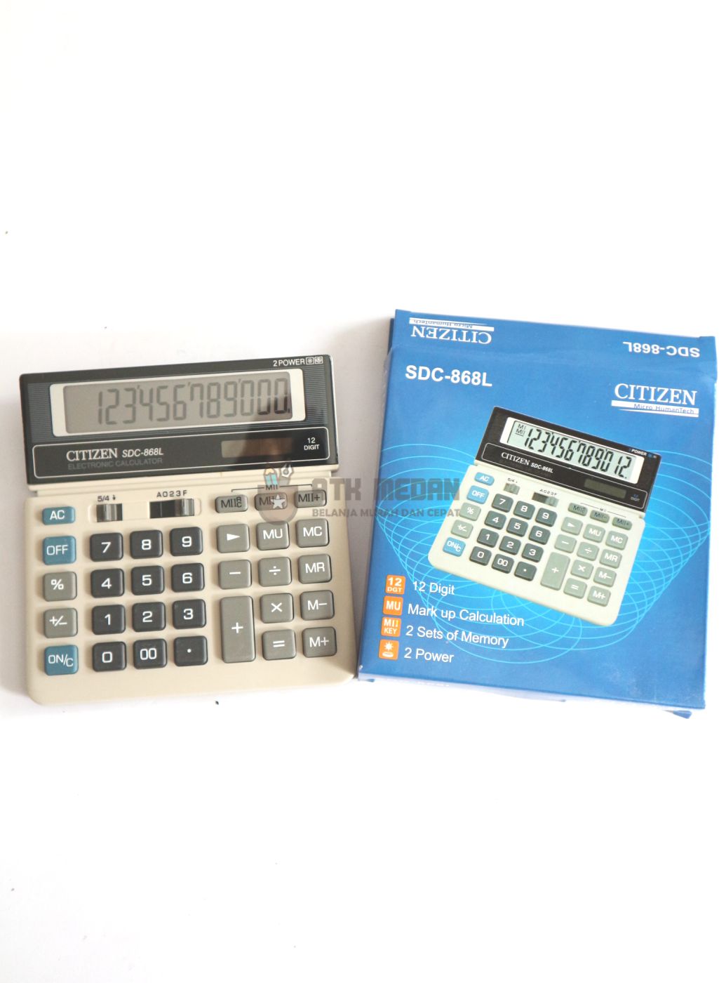 Harga Calculator / Kalkulator Citizen 868 L 12 Digit di Medan - ATK Medan