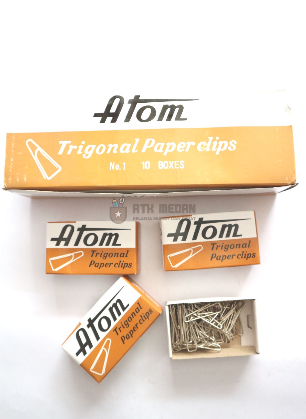 Harga Paper Clips No 1 Merek Atom di Medan - ATK Medan